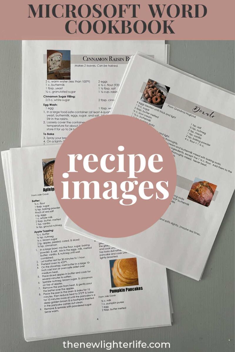 Guide to Updating Your Cookbook Template with Recipe Images