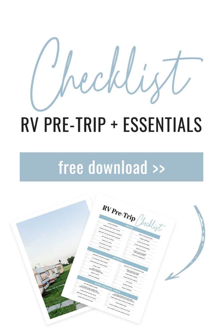 FREE Printable RV Pre Trip Checklist