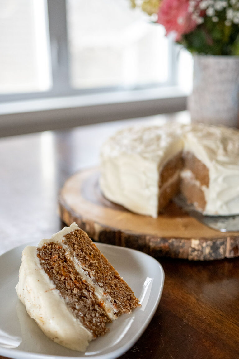 Moist 2-Layer Carrot Cake Recipe with Cream Cheese Frosting