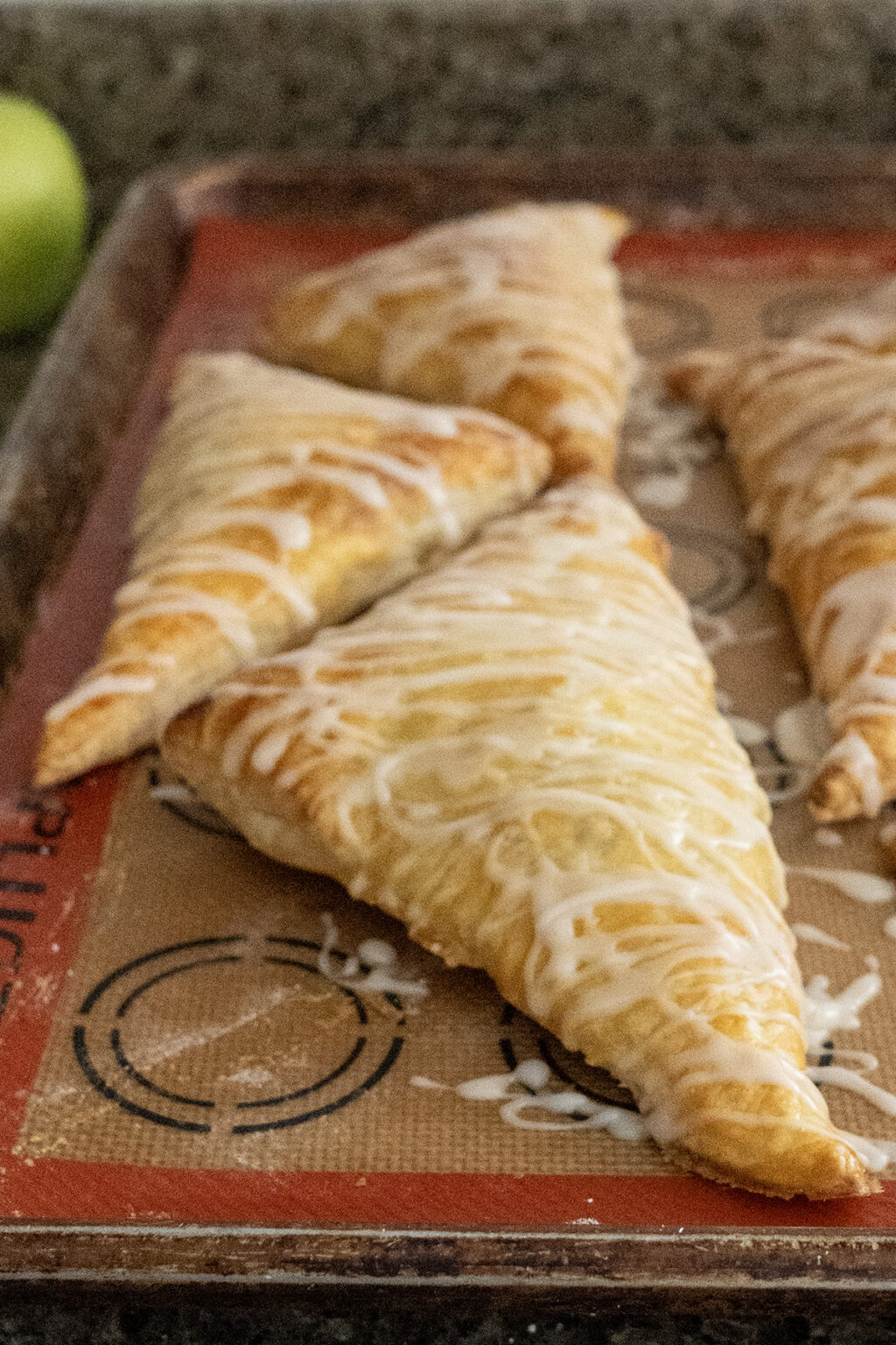Flaky Apple Turnover Recipe with Vanilla Glaze